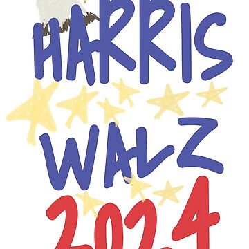 "Kamala Harris Tim Walz 2024 digital pencil poster" Sticker for Sale by ...
