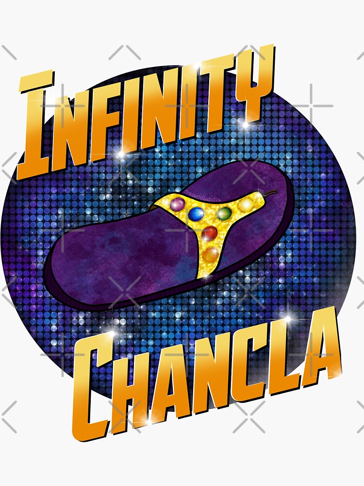 "Funny Latino Infinity Chancla" Sticker for Sale by francielandia ...