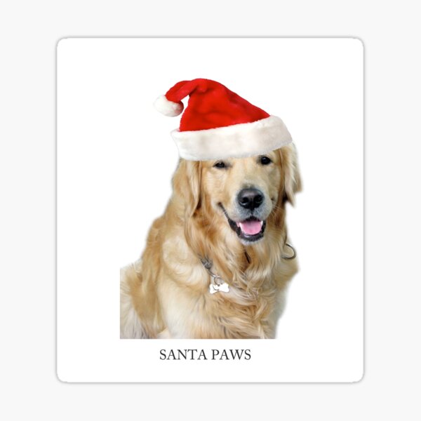 "Santa Paws" Sticker by SuperMerch | Redbubble