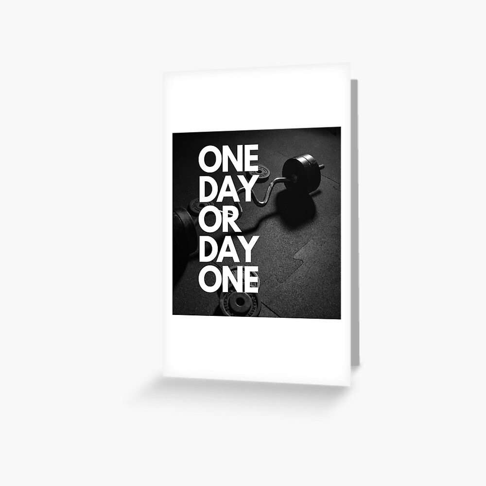 "ONE DAY OR DAY ONE - motivational quote poster" Sticker for Sale by ...
