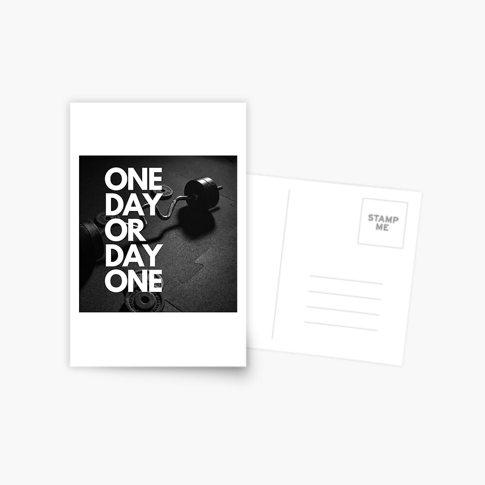 "ONE DAY OR DAY ONE - motivational quote poster" Sticker for Sale by ...