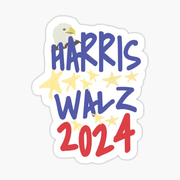"Kamala Harris Tim Walz 2024 digital pencil poster" Sticker for Sale by ...