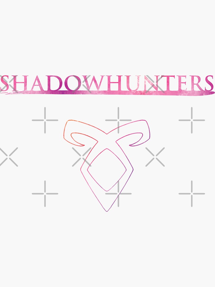 "Shadowhunters logo + outline rune below (pink watercolour) - Clary ...
