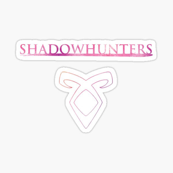 "Shadowhunters logo + outline rune below (pink watercolour) - Clary ...