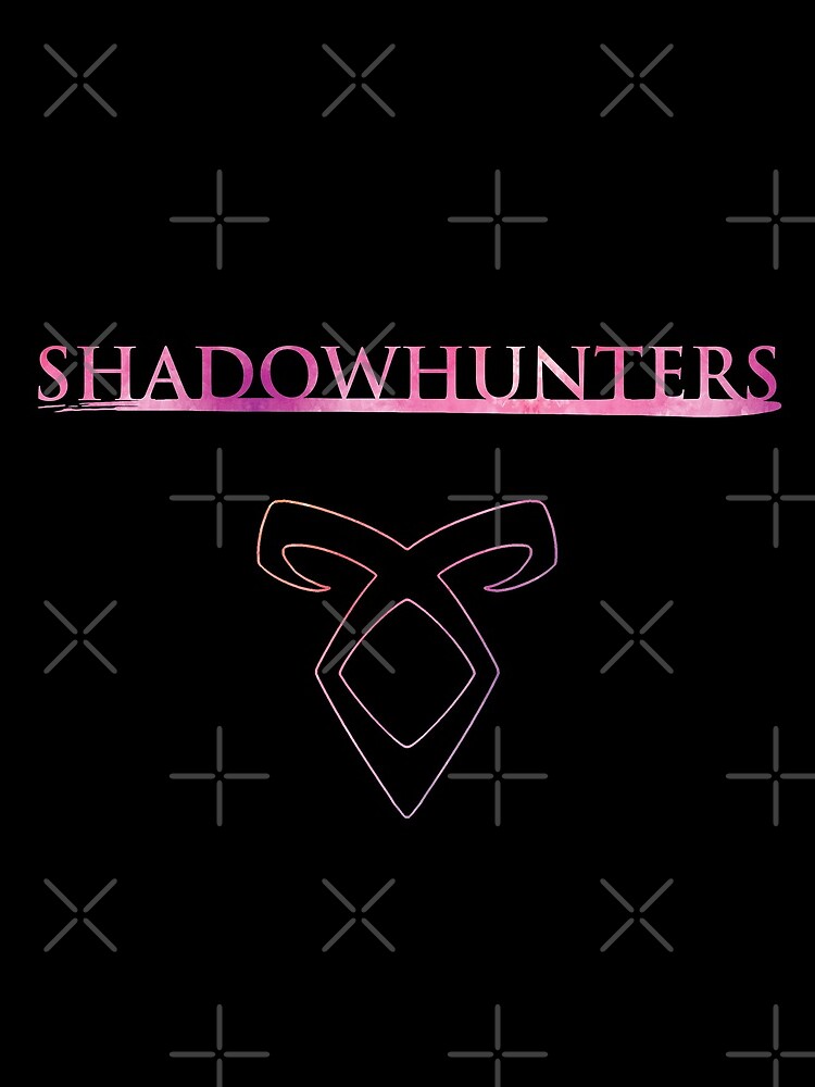 "Shadowhunters logo + outline rune below (pink watercolour) - Clary ...
