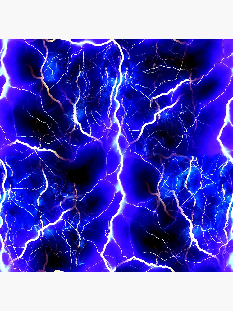 "Blue Lightning" Sticker for Sale by bloomingvine | Redbubble