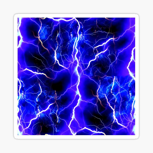 "Blue Lightning" Sticker for Sale by bloomingvine | Redbubble