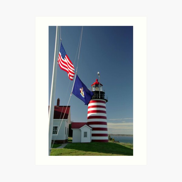 "West Quoddy Lighthouse" Art Print for Sale by Alanafinephoto | Redbubble