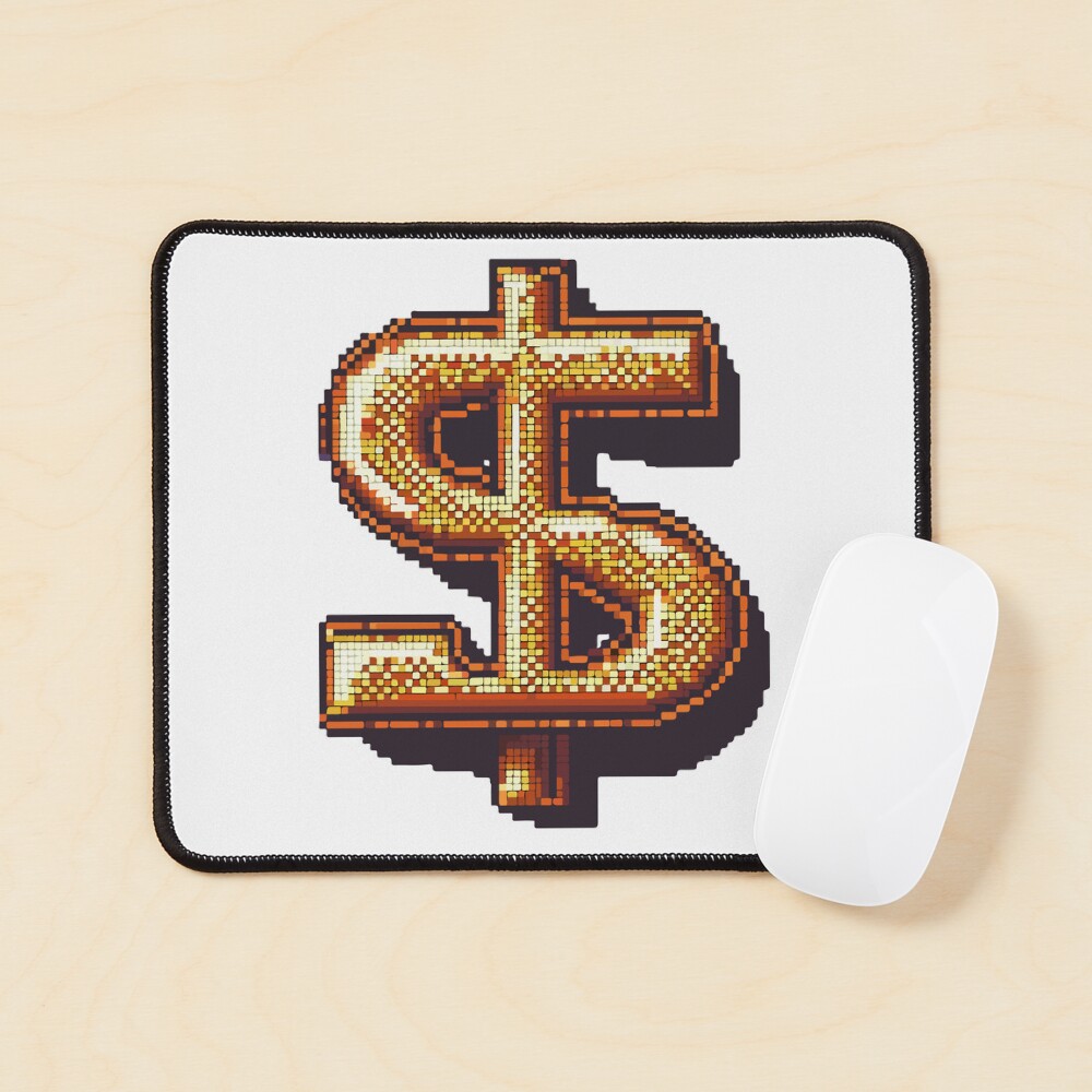 "Pixel Art Dollar Sign | Retro Gaming Money Icon" Sticker for Sale by ...