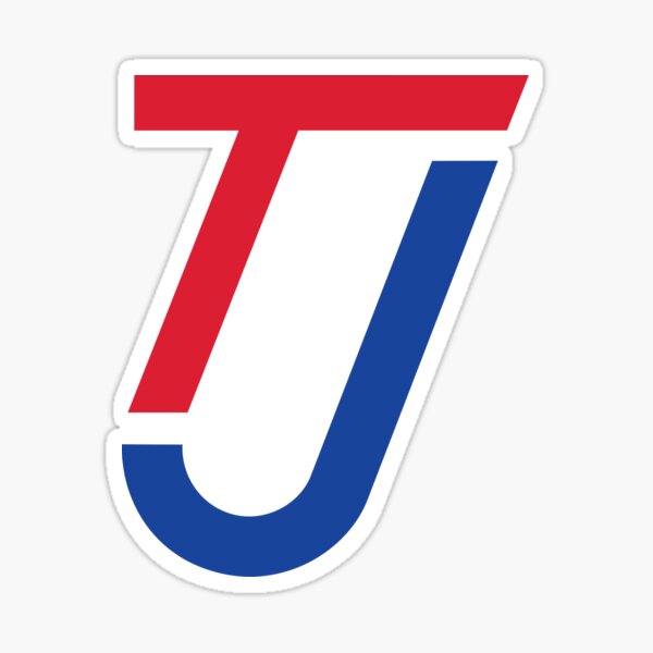 "TJ retro logo" Sticker for Sale by SaturdayAC | Redbubble