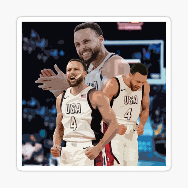 "Stephen Curry of Team USA" Sticker for Sale by Quadghouls | Redbubble