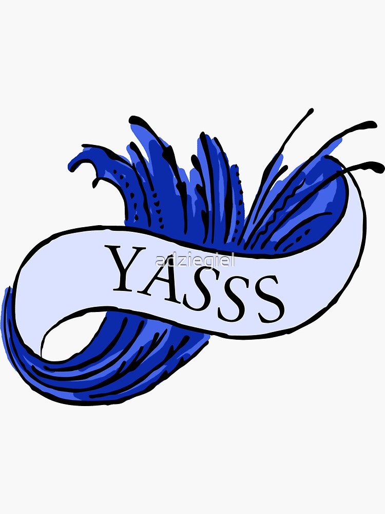 "Yasss" Sticker by adziegiel | Redbubble