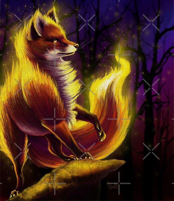 "Fox Fire" by Unicornarama | Redbubble