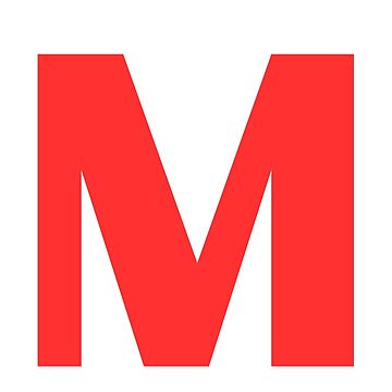 "Big Red Alphabet Letter M" Sticker for Sale by RobbiesMusic | Redbubble