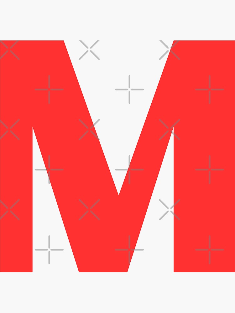 "Big Red Alphabet Letter M" Sticker for Sale by RobbiesMusic | Redbubble