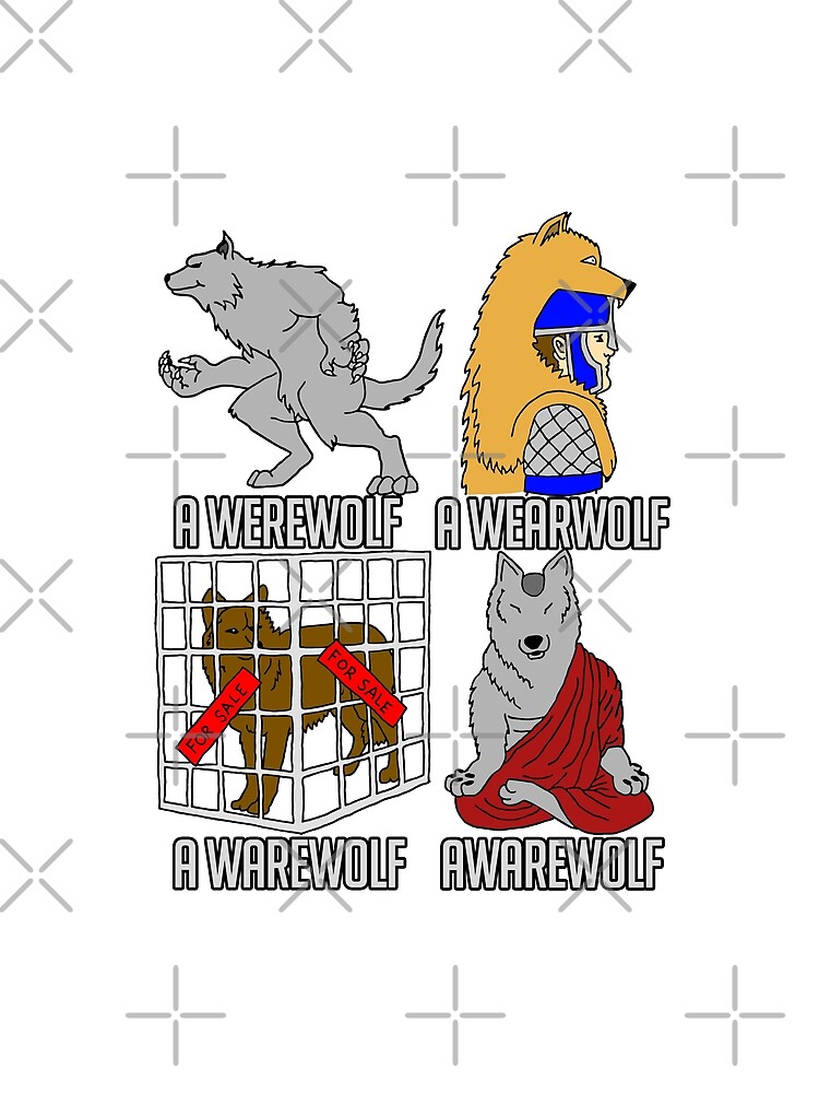 "Werewolf Play on Words" Art Print by tdjeff02 | Redbubble