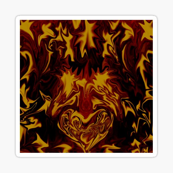 "Fire Heart" Sticker for Sale by juggleelephants | Redbubble