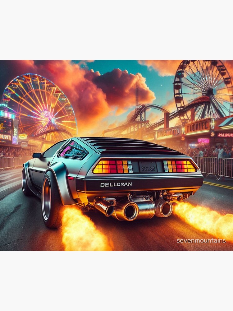 "delorean" Sticker for Sale by sevenmountains | Redbubble