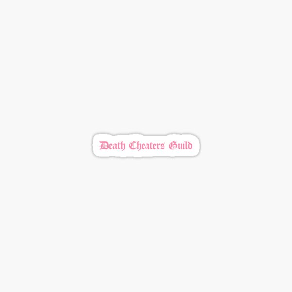 "Death Cheaters Guild | Pink " Sticker by GOBBI-DESIGN | Redbubble