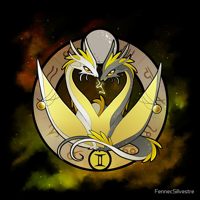 "Zodiac Dragons: Gemini" by FennecSilvestre | Redbubble