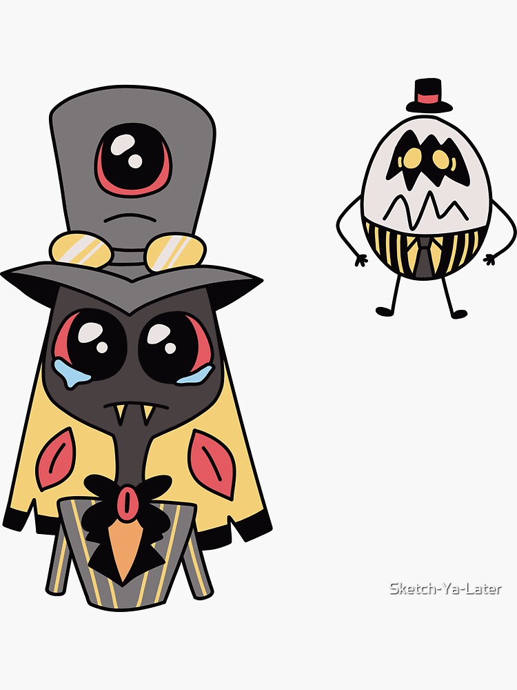 "Sir Pentious Hazbin Hotel Crying" Sticker for Sale by Sketch-Ya-Later ...