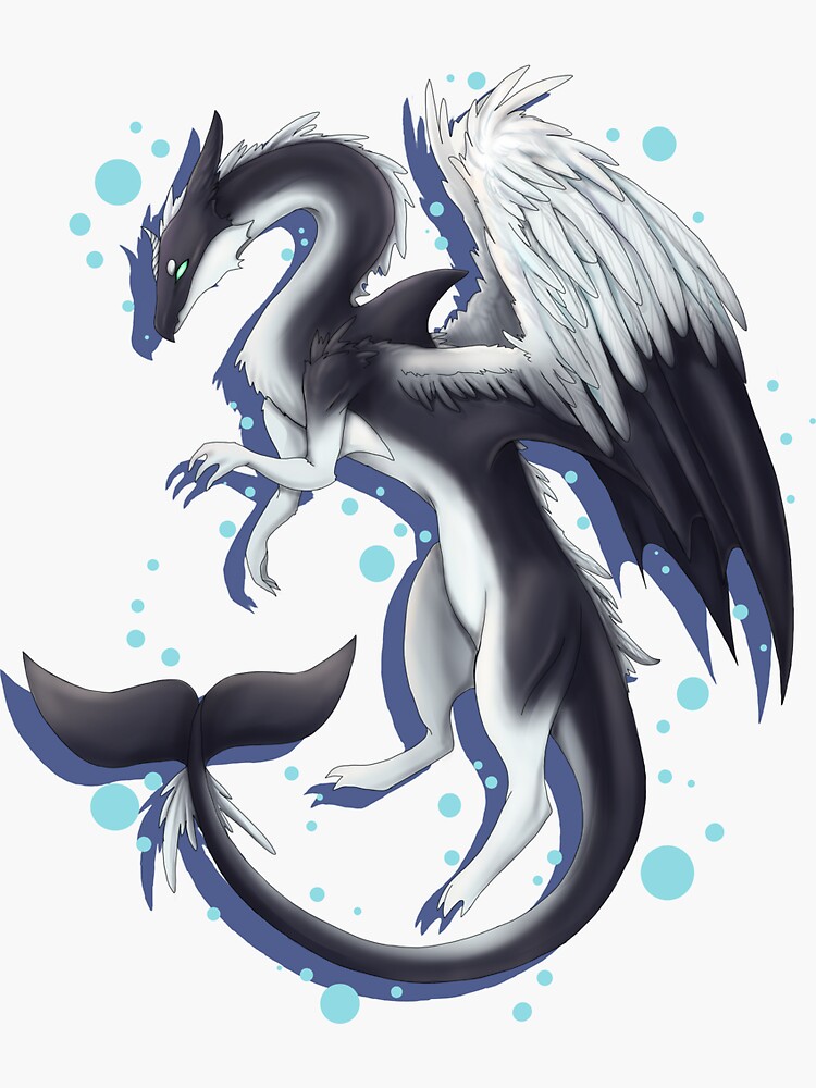 "Killa the orca dragon" Sticker for Sale by Devious-Monster | Redbubble