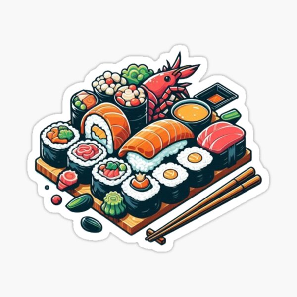 "Sushi" Sticker for Sale by FLATVAC STICKER | Redbubble