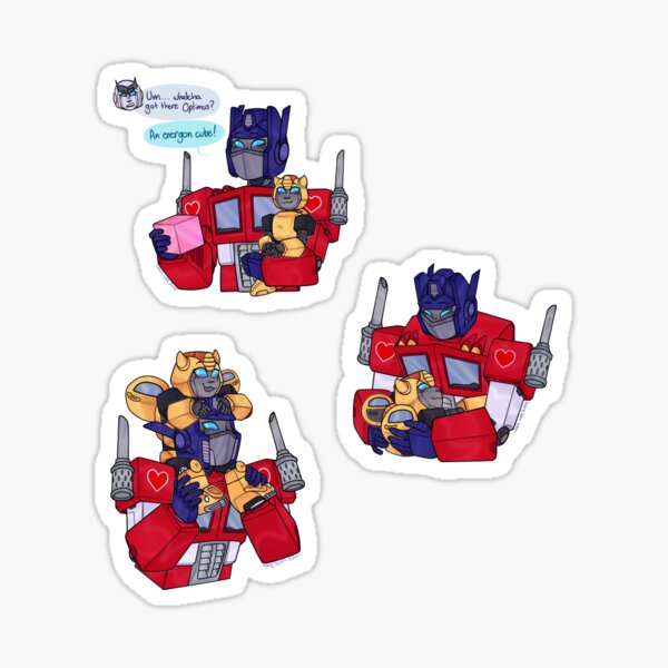 "Dadimus Prime & lil Bee" Sticker by SamySamSam | Redbubble