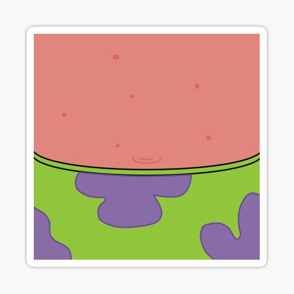 "Patrick Star Belly Button." Sticker for Sale by justDAWSON | Redbubble