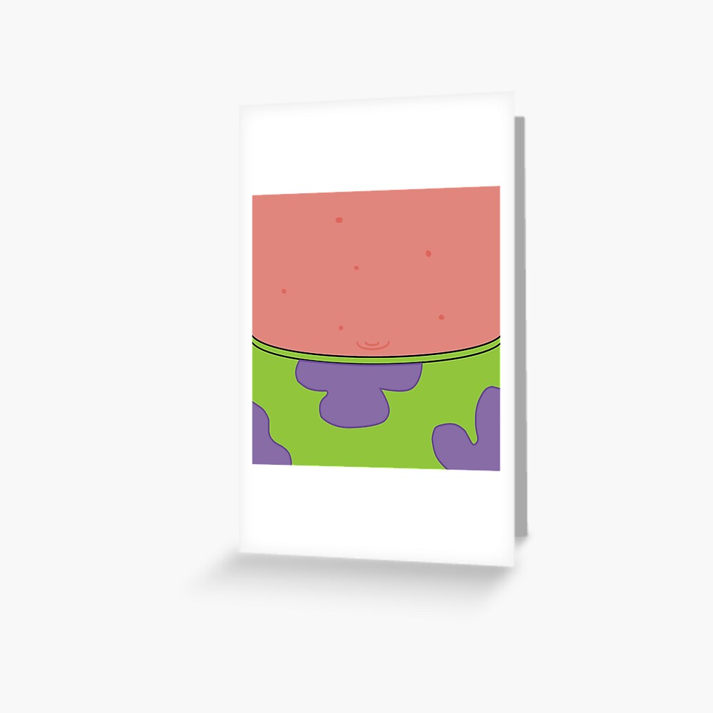 "Patrick Star Belly Button." Greeting Card by justDAWSON | Redbubble
