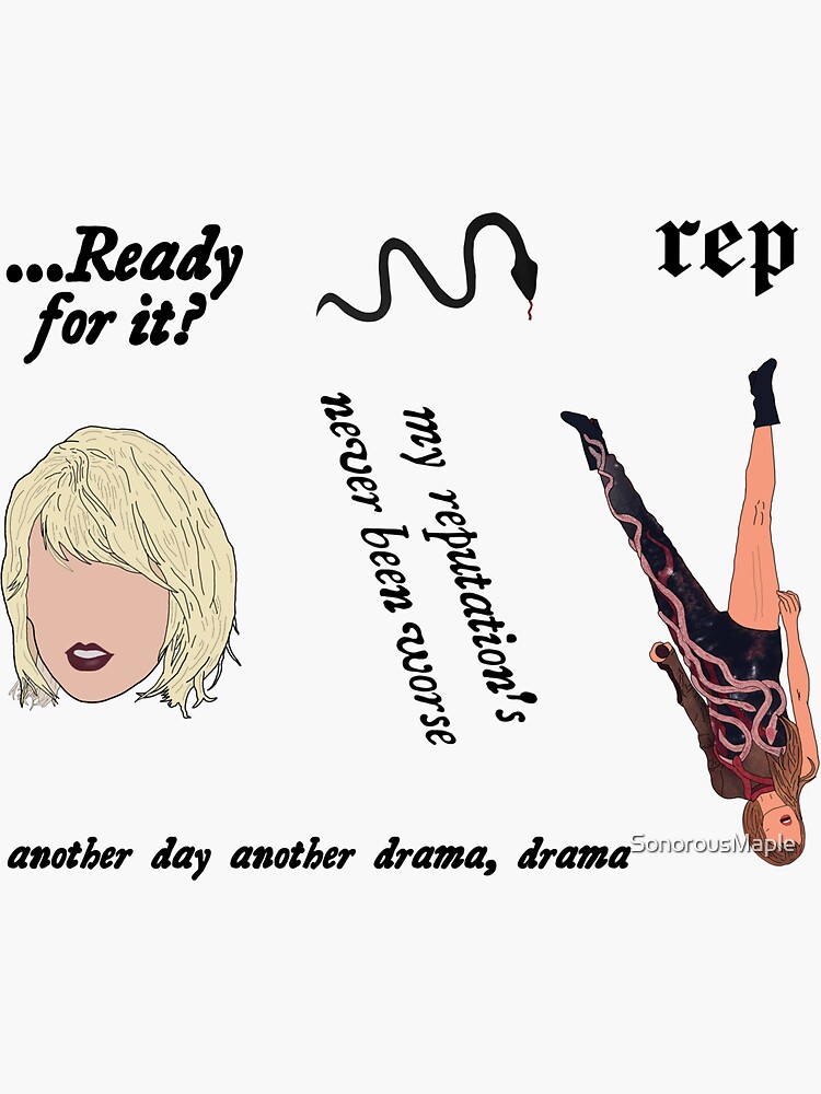 "Taylor Swift - Reputation sticker pack" Sticker for Sale by ...