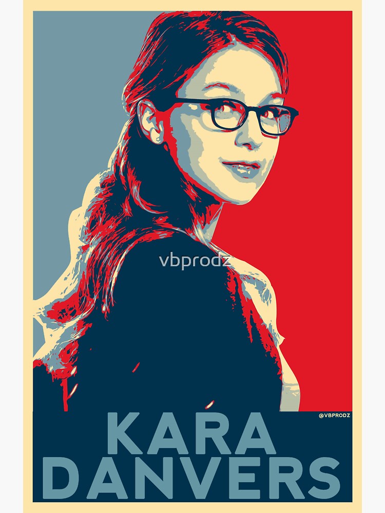 "Kara Danvers POP ART Poster" Sticker by vbprodz | Redbubble