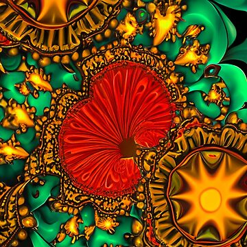 "Kaleidoscope Gold Mirage" Sticker for Sale by artCdesignsKH | Redbubble