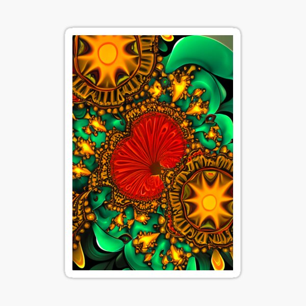 "Kaleidoscope Gold Mirage" Sticker for Sale by artCdesignsKH | Redbubble
