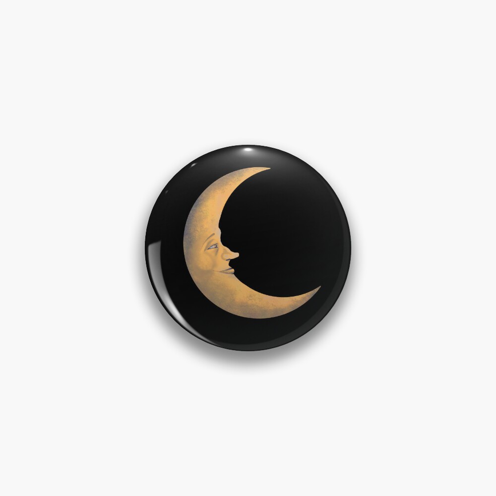 "Yellow Crescent Moon Vintage Style" Sticker for Sale by Ewoldt | Redbubble