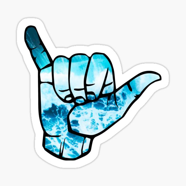 "Shaka Loose Hand Sign" Sticker by romashik | Redbubble