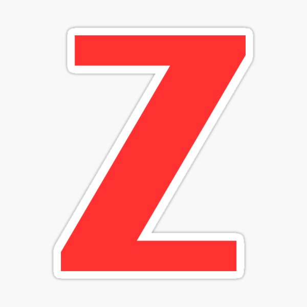 "Big Red Alphabet Letter Z" Sticker for Sale by RobbiesMusic | Redbubble
