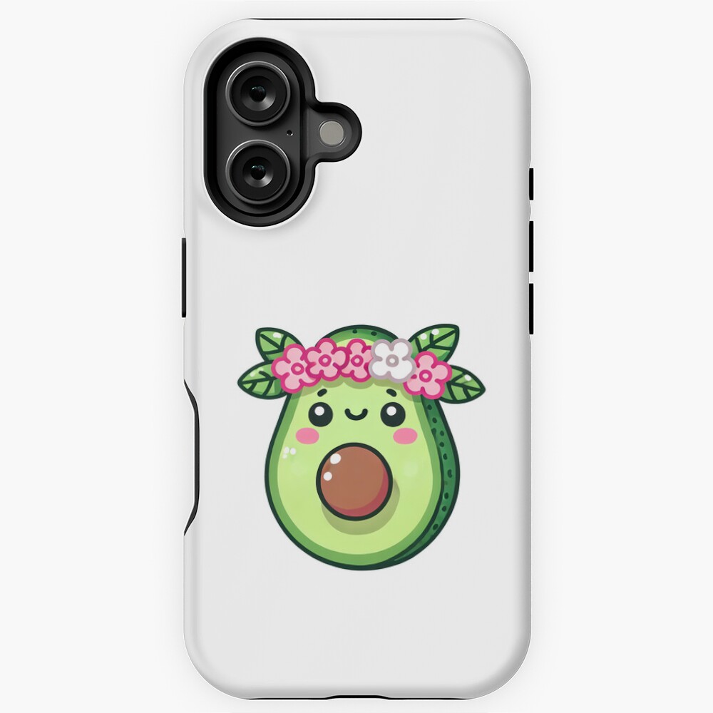 "Kawaii Avocado Floral " Sticker for Sale by KofiN | Redbubble