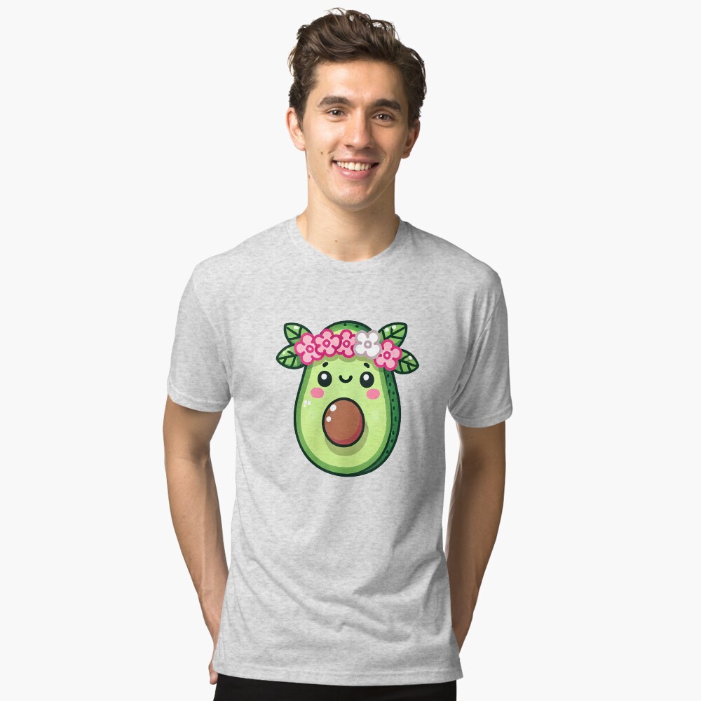 "Kawaii Avocado Floral " Sticker for Sale by KofiN | Redbubble