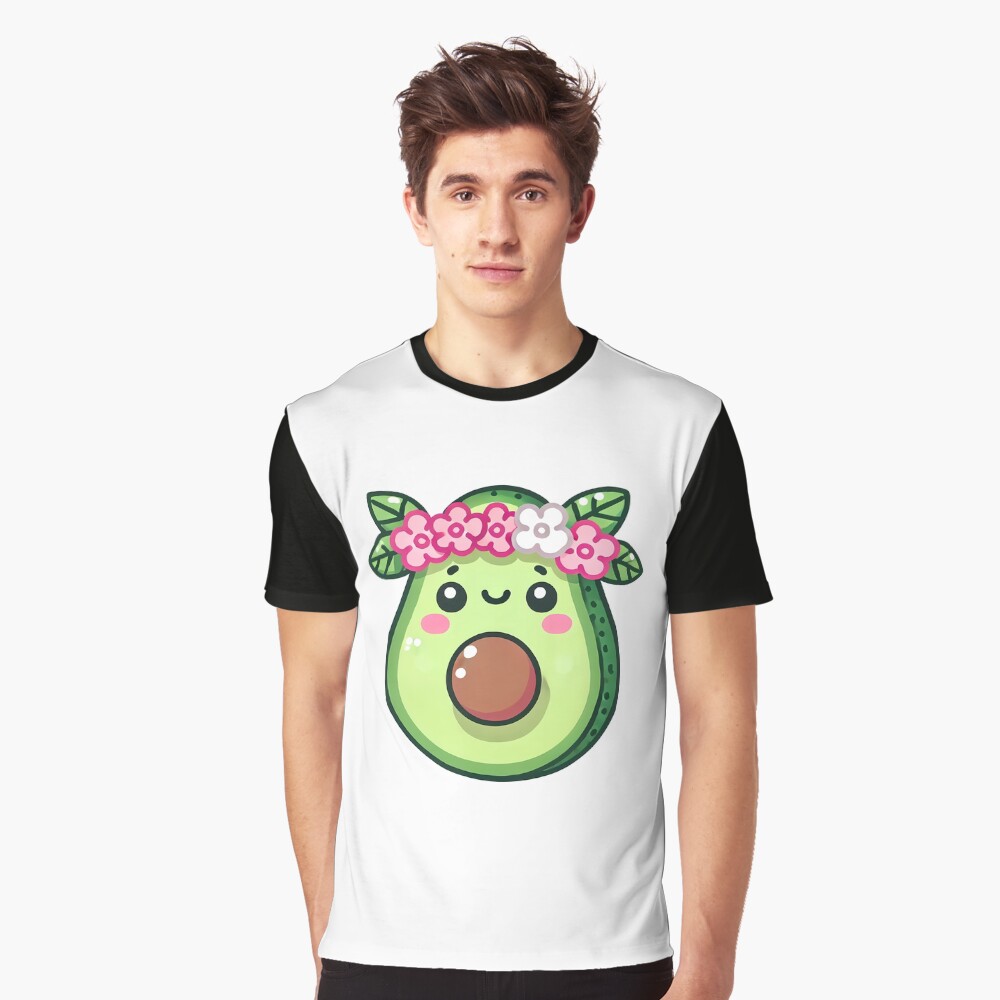 "Kawaii Avocado Floral " Sticker for Sale by KofiN | Redbubble