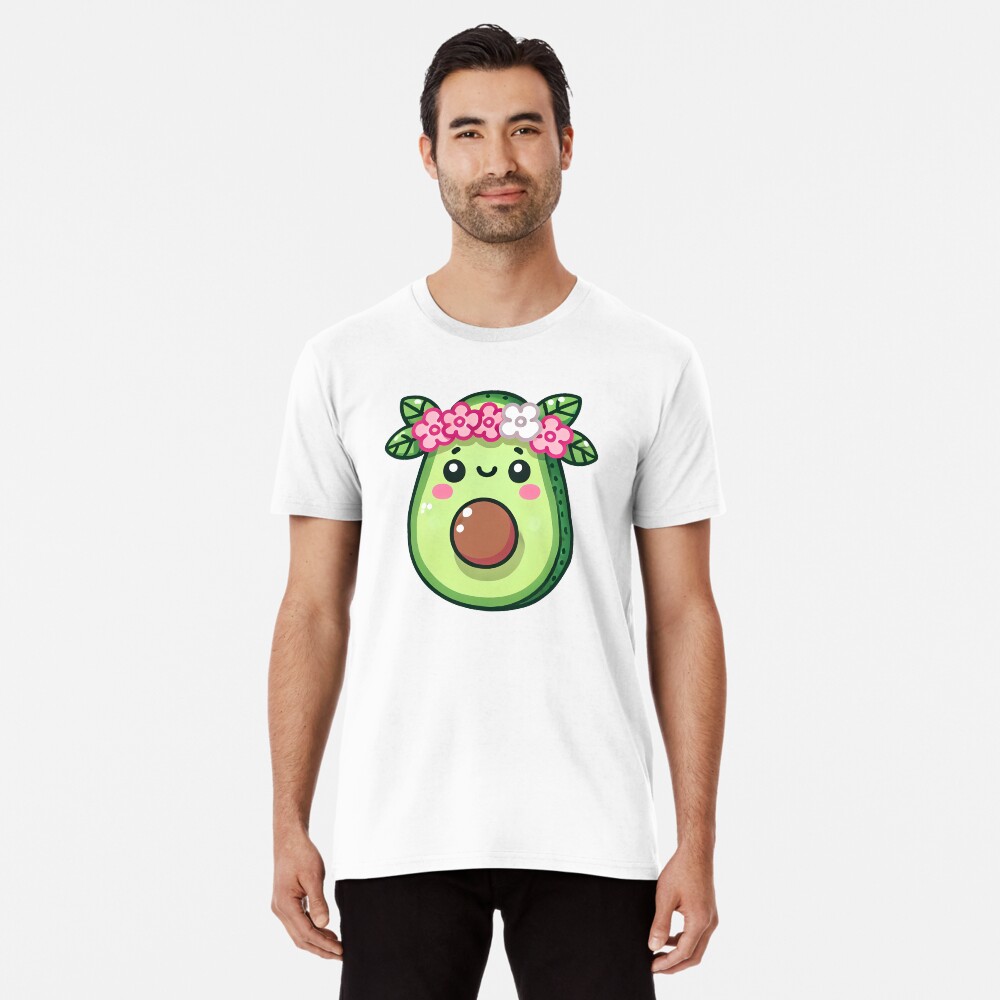 "Kawaii Avocado Floral " Sticker for Sale by KofiN | Redbubble