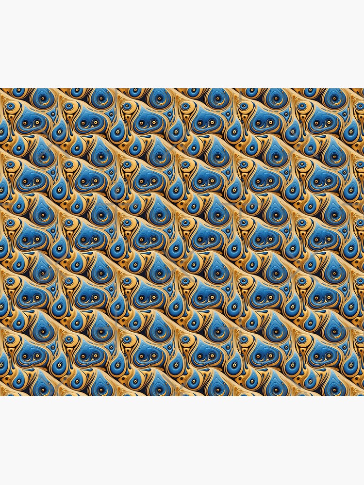 "Modern Abstract Design - Blue & Gold Fluid Art" Mouse Pad for Sale by ...