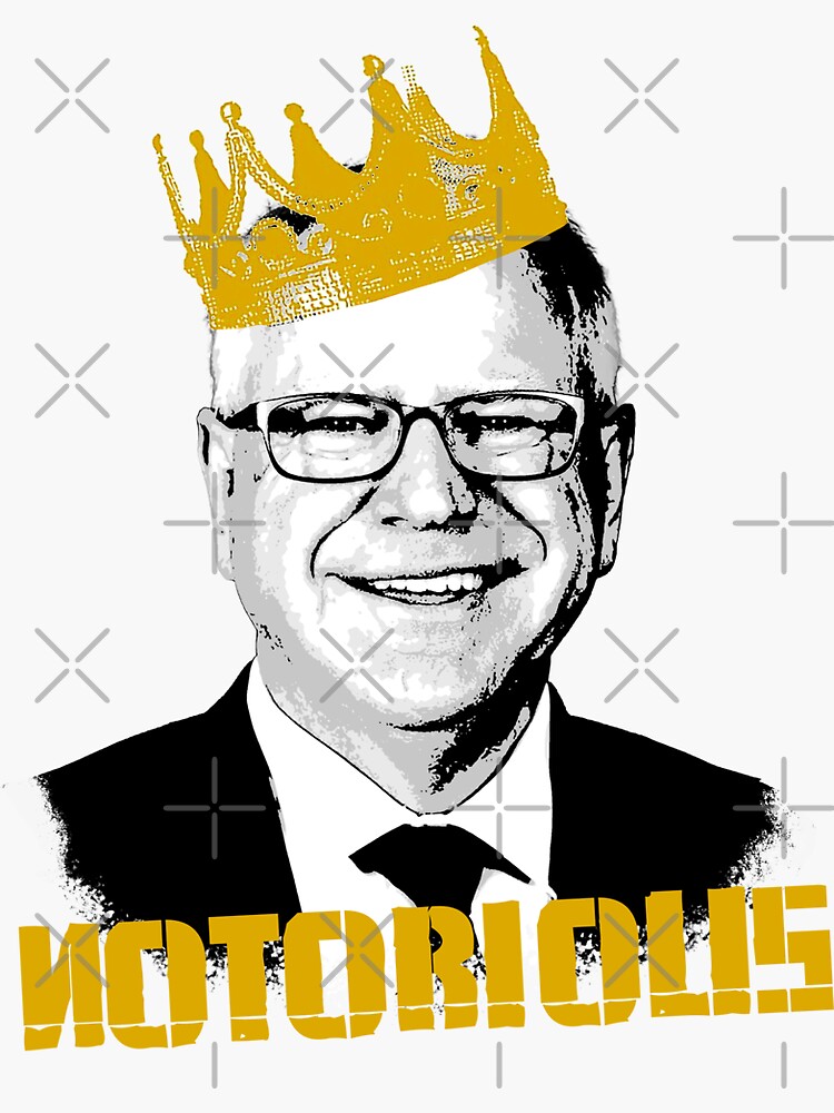 "Notorious Tim Walz" Sticker for Sale by partyfarty | Redbubble