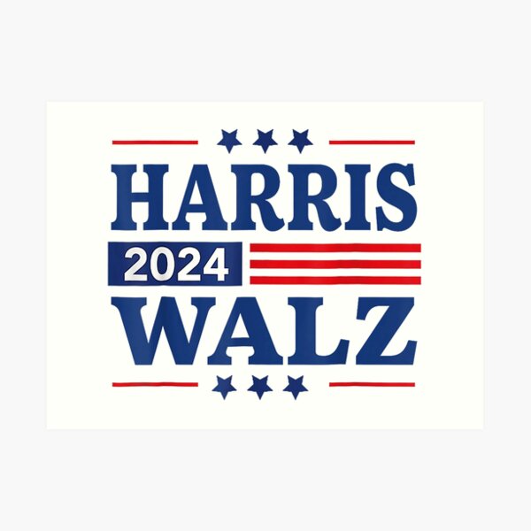 "Harris Walz 2024 Election Kamala Harris Tim Walz 24 For President" Art ...
