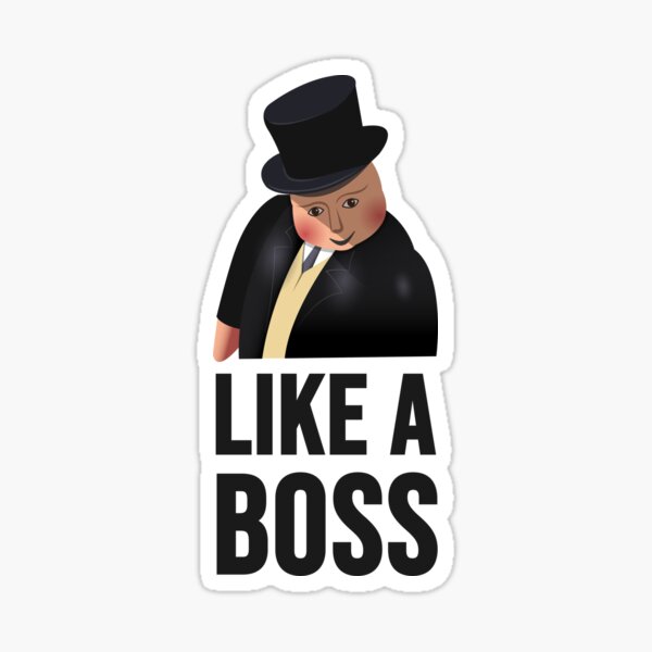 "Fat Controller Boss T-shirt" Sticker for Sale by TeeMonsters | Redbubble