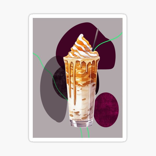 "Frappuccino Abstract 1" Sticker for Sale by FionakateS | Redbubble
