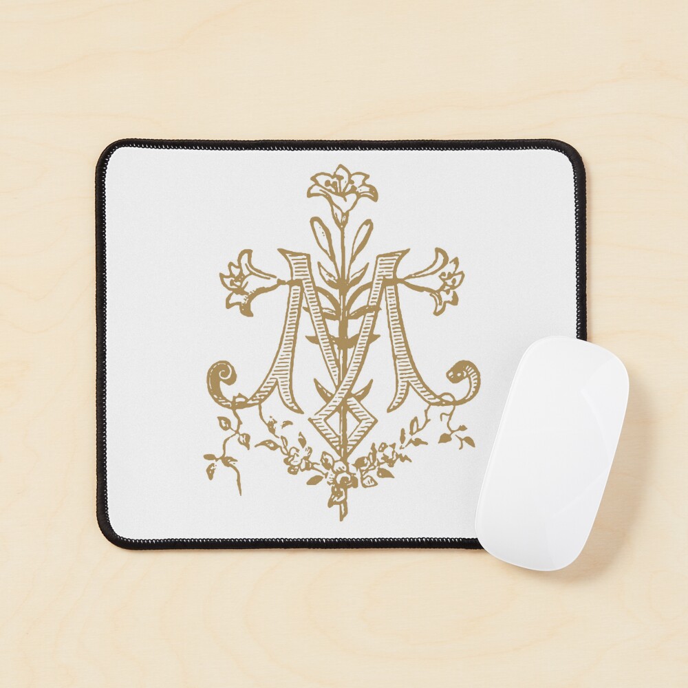 "Vintage Virgin Mary Monogram Auspice Maria" Sticker for Sale by ...