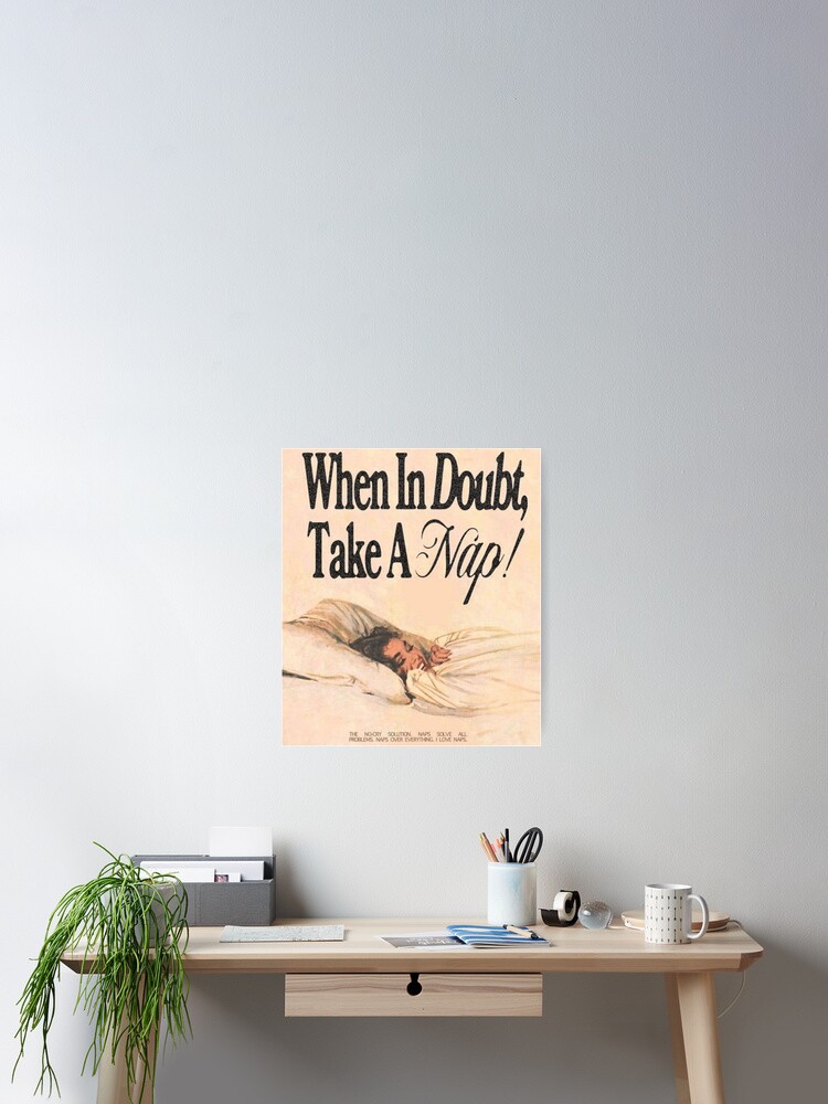 "When In Doubt Take A Nap!" Poster for Sale by Venusnlove | Redbubble
