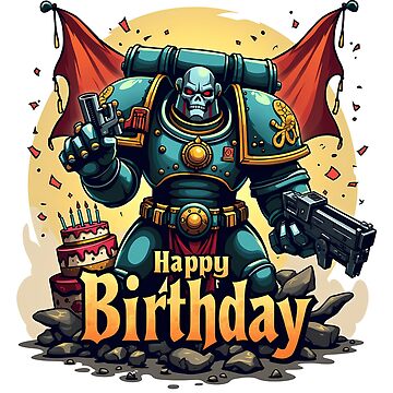 " Epic Warhammer Birthday | Battle-Ready Celebration Design" Greeting ...