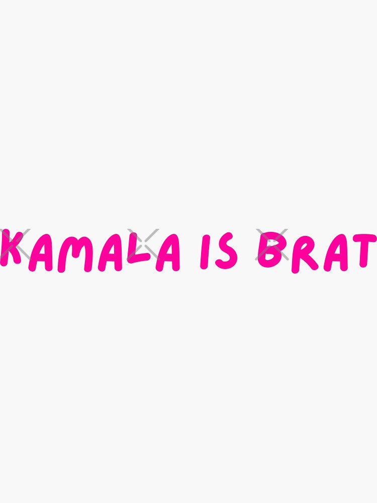 "kamala is brat, hot pink handwritten font - kamala for president 2024 ...